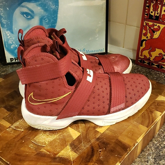Nike | Shoes | Nike Lbj Soldier Christ The King High Tops Mesh Red | Poshmark